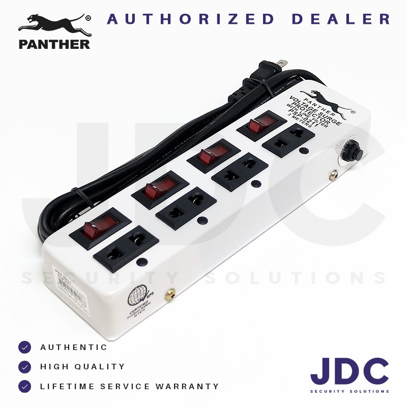 Panther PSP-0211 Extension Cord with Surge Protector, 4 Switches, 4 ...