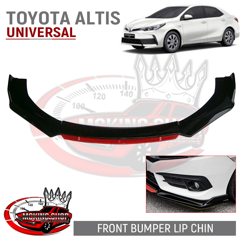 Toyota Altis Universal Front Bumper Lip Chin Body Kit Glossy Black with ...