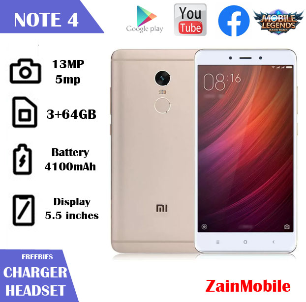 Original Xiaomi Redmi Note 4 3/64GB Global ROM (USED) | Lazada PH