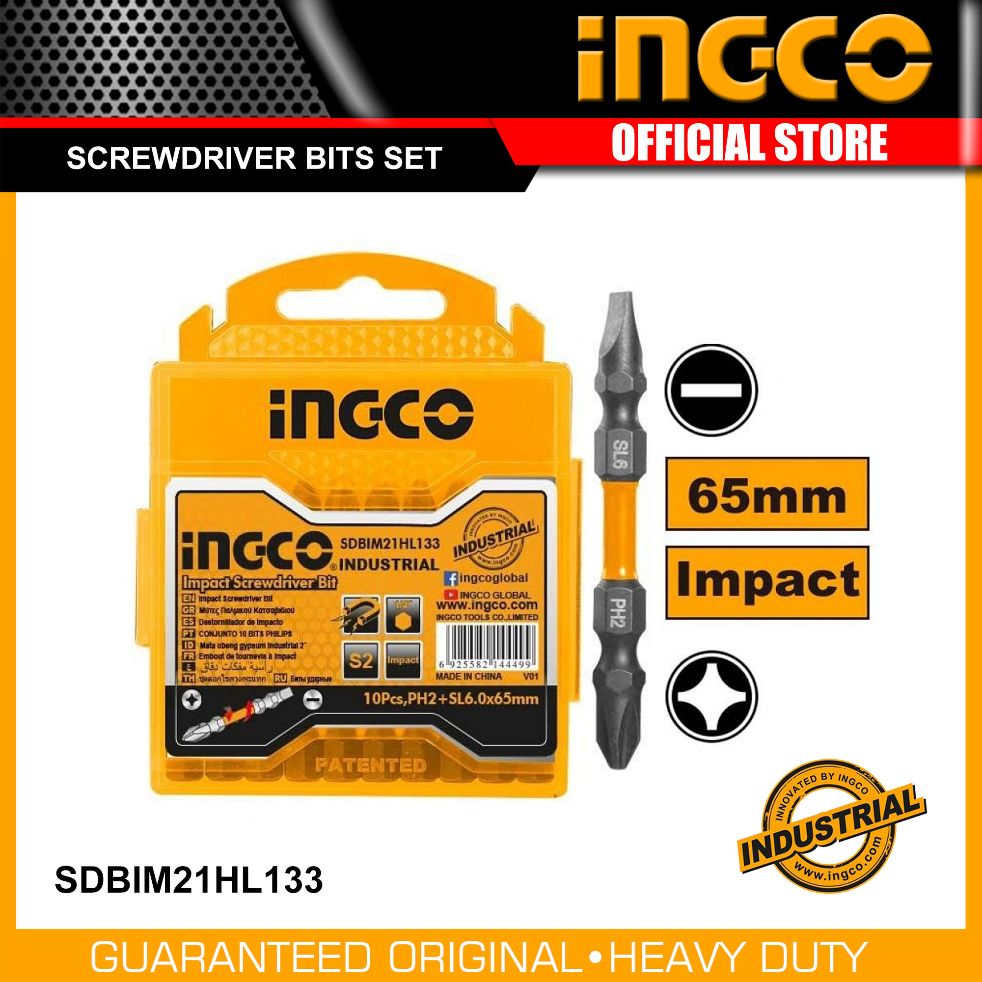 INGCO 10pcs Impact Screwdriver Bits Set SDBIM21HL133 IHT | Lazada PH