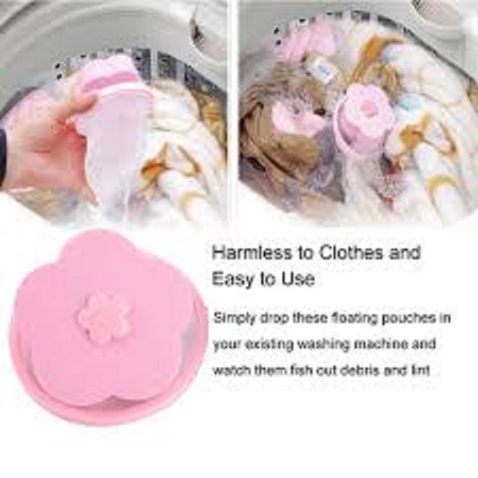 Washing Machine Hair Removal Flower Shape Laundry Ball Floating Filter ...