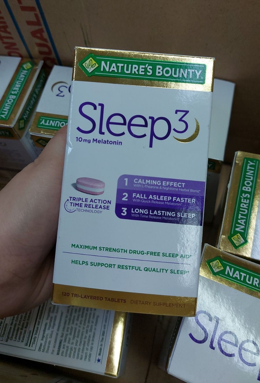 Nature's Bounty Sleep 3 Melatonin 10mg 120tabs sleep aid 03/23 Expiry ...