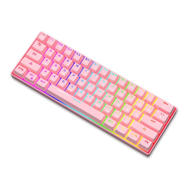 G1000 Blue Switch Rainbow RGB Backlit 61-Key Bluetooth 5.0 Wireless ...