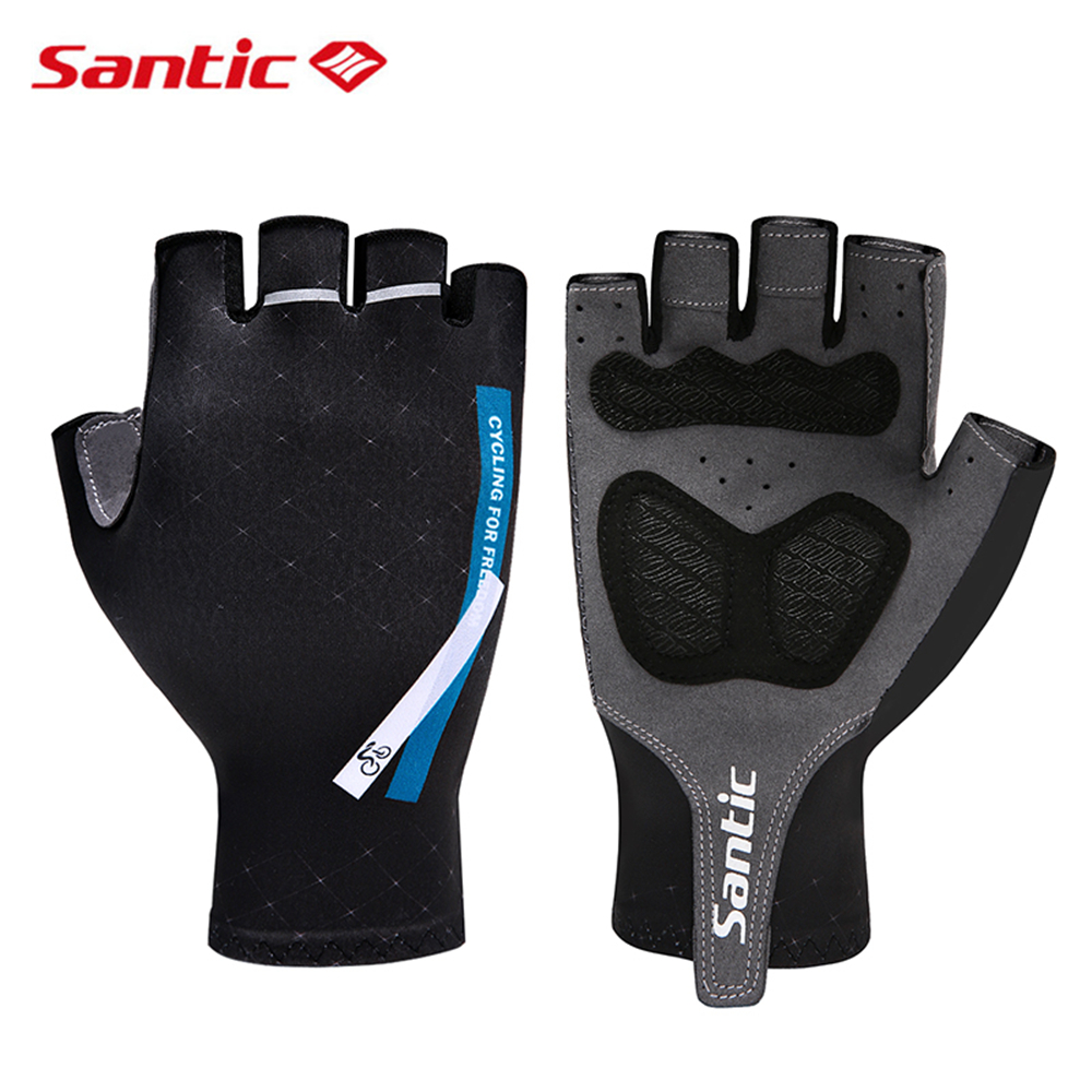 Santic Men Women ถุงมือปั่นจักรยานสั้น Breathable จักรยานลื่นถุงมือ ...