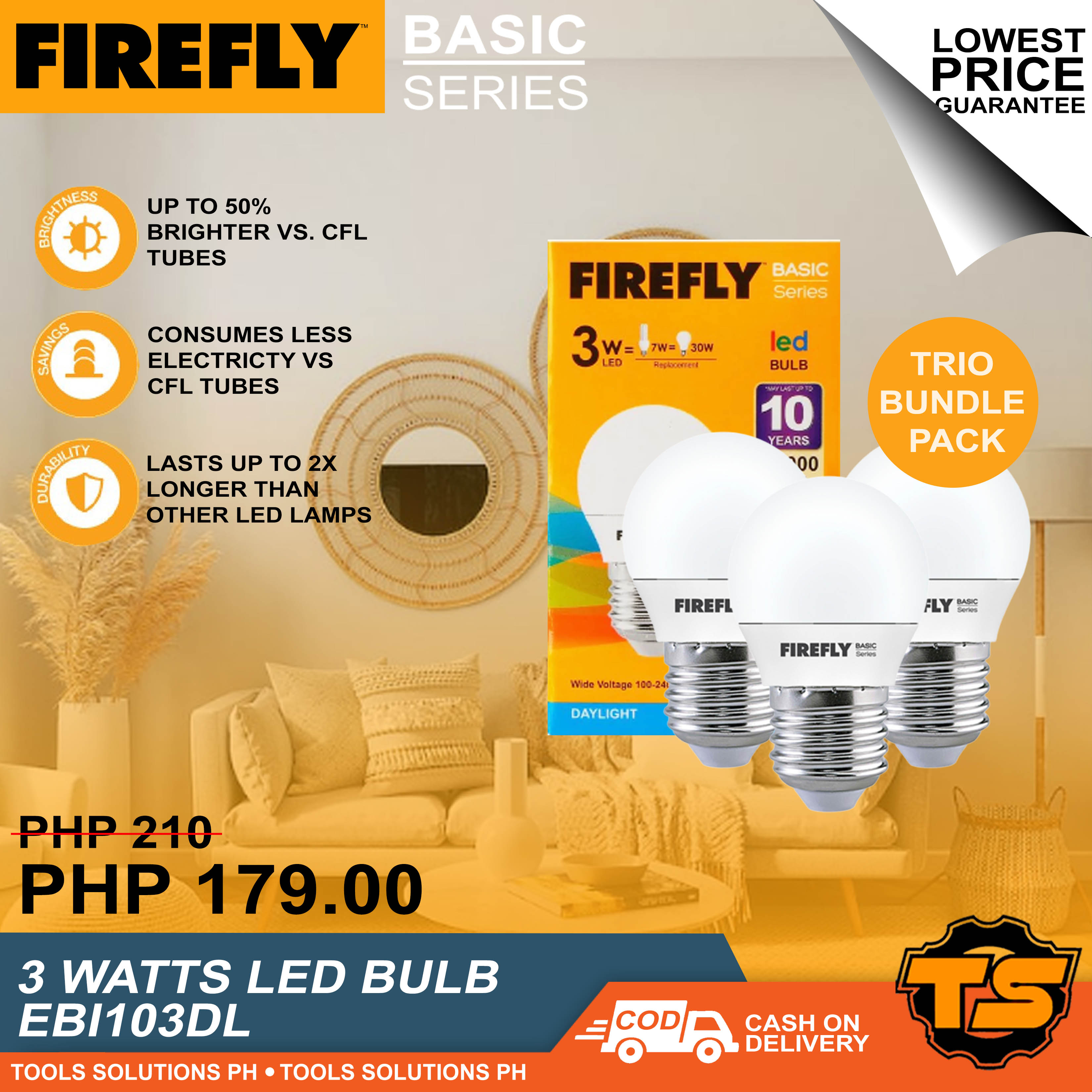 FIREFLY BASIC SERIES DAYLIGHT LED LAMPS 3W, 5W, 7W, 9W, 11W, 13W, 15W ...