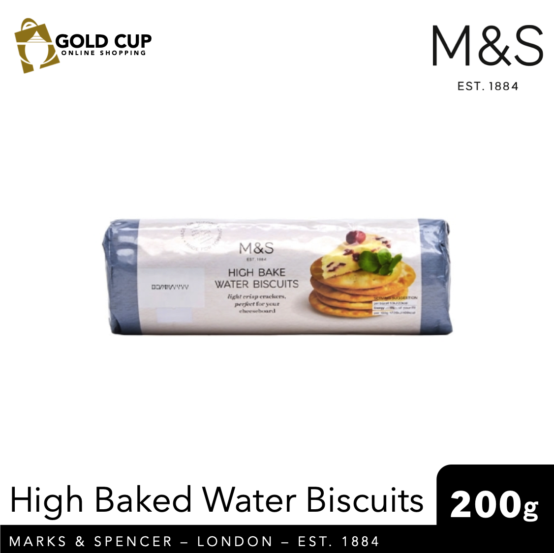 Marks & Spencer Food High Baked Water Biscuits 200g | Lazada PH