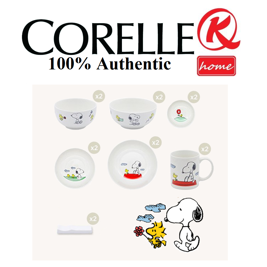 CORELLE Corningware X Peanuts Tableware 14 Piece Set | Lazada PH