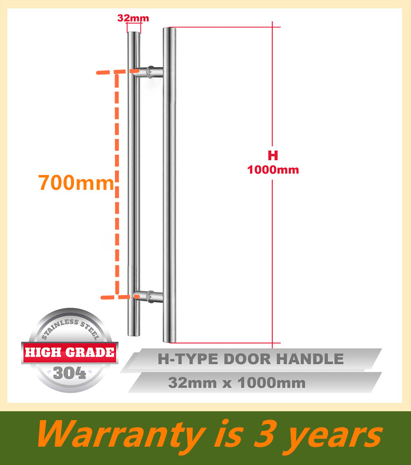 Stainless T-304 H Type handle wood door , glass door ( Pure Stainless ...