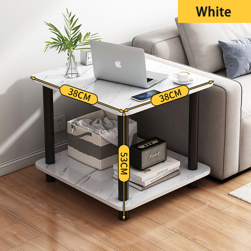 Finelife Side table family living room modern simple double deck small ...