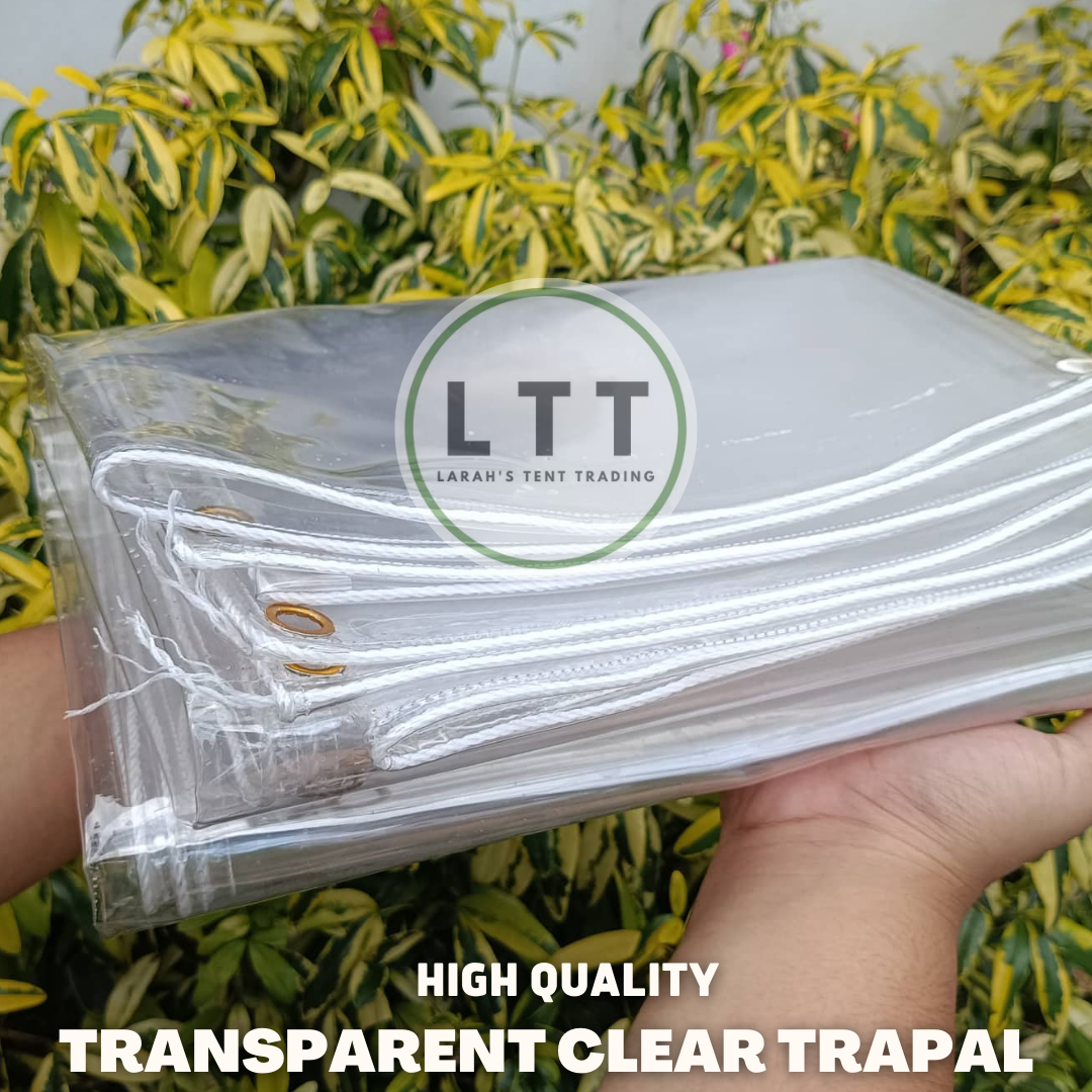WITH FREE ROPE! 4x3ft CLEAR TRANSPARENT Trapal Waterproof Trapal High ...