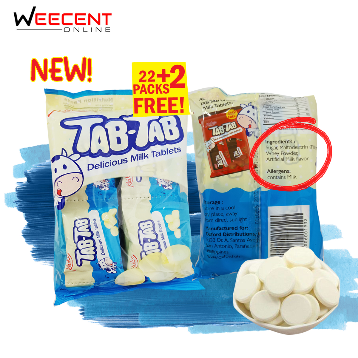KEIKO TAB TAB DELICIOUS MILK TABLET CANDY 22+2FREE | Lazada PH