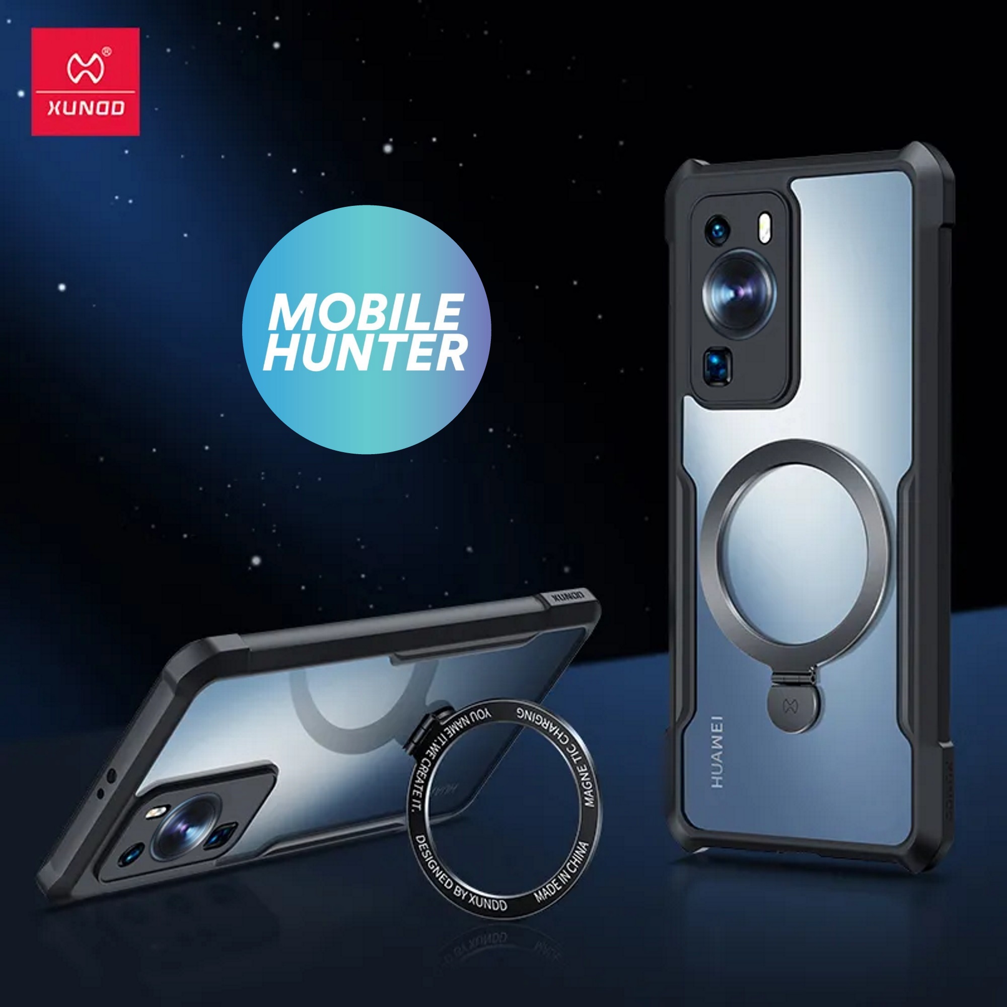 Huawei P60 Pro XUNDD Magsafe Case with Strong Magnetic Stand (Black ...