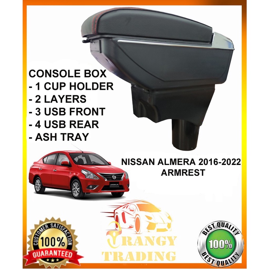 Nissan Almera 2016 to 2022 Console Box Premium / Car Arm rest / Console ...