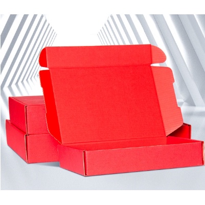 (1PC) RED COLORED Corrugated Mailer Box Cardboard Gift Wrapping Box ...
