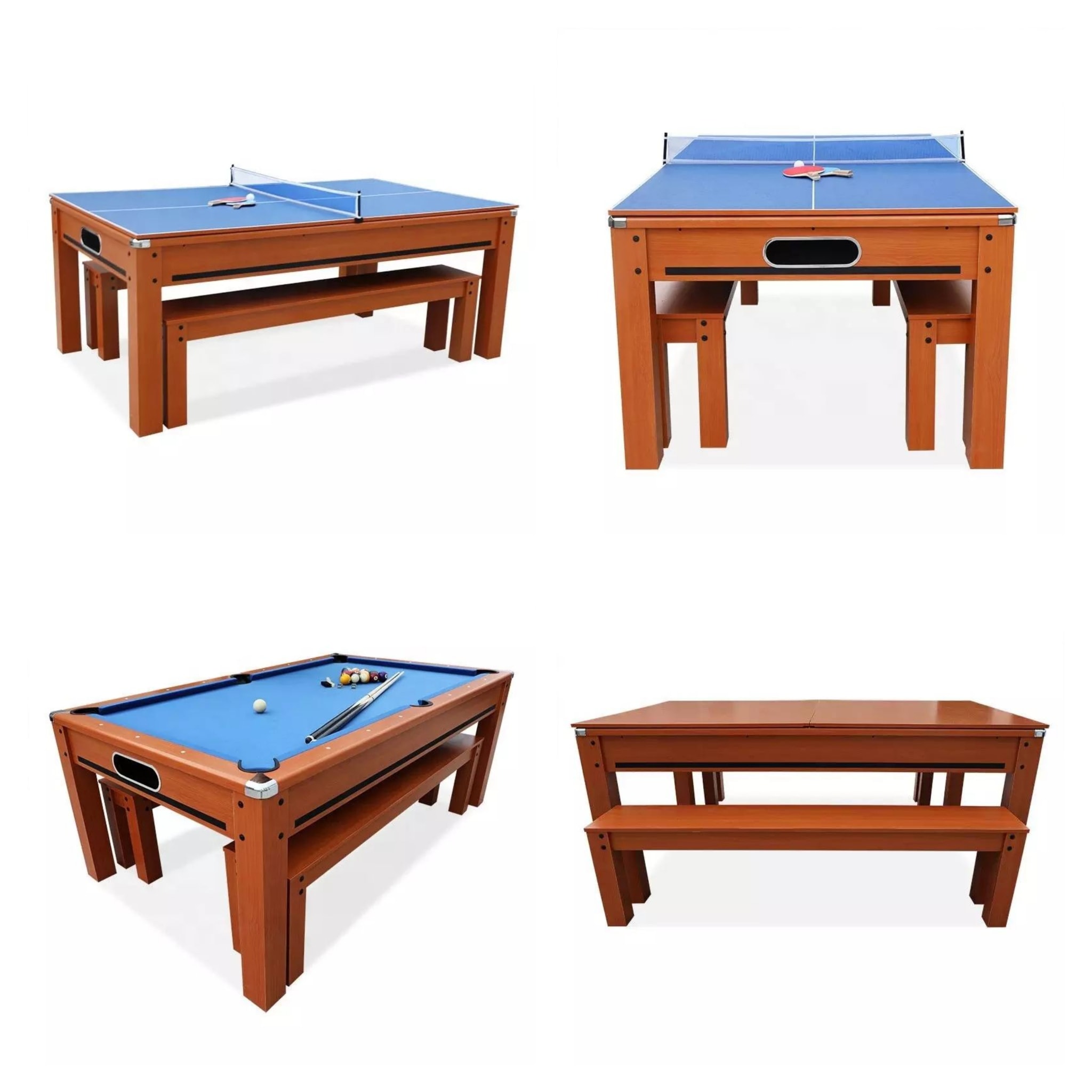 4x7 ft. 3 IN 1 TABLE WITH BENCH | BILLIARD TABLE | DINING TABLE TENNIS ...