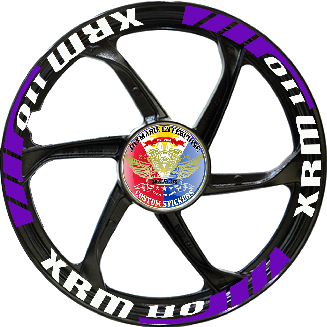 HONDA XRM 110 MAGS STICKER set for 2 mags front and rear both sides ...