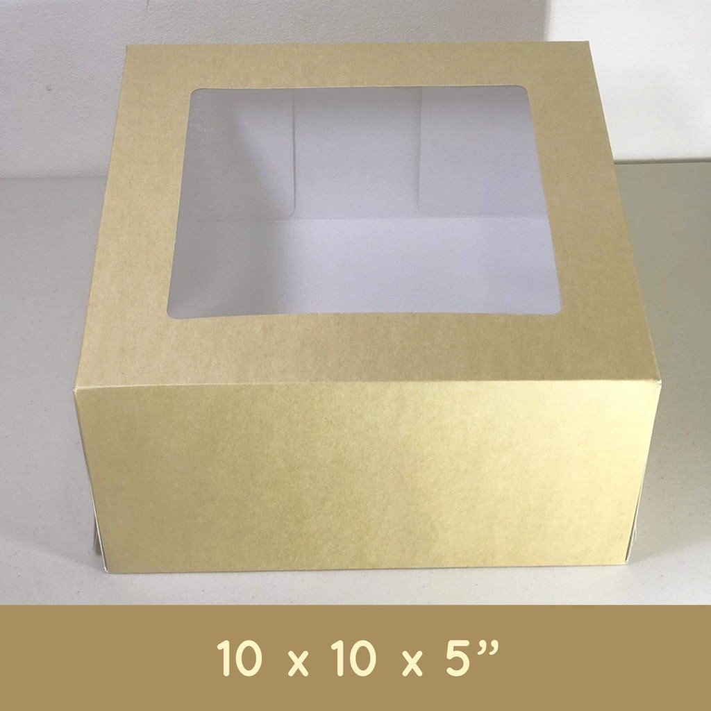 &e-10s Kraft Brown and White Pastry Boxes (10 pcs per pack) (BIG SIZES ...