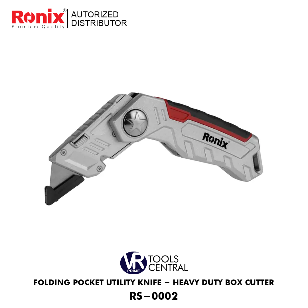Ronix ® - Folding Pocket Utility Knife - Heavy Duty Box Cutter (RH-3009 ...