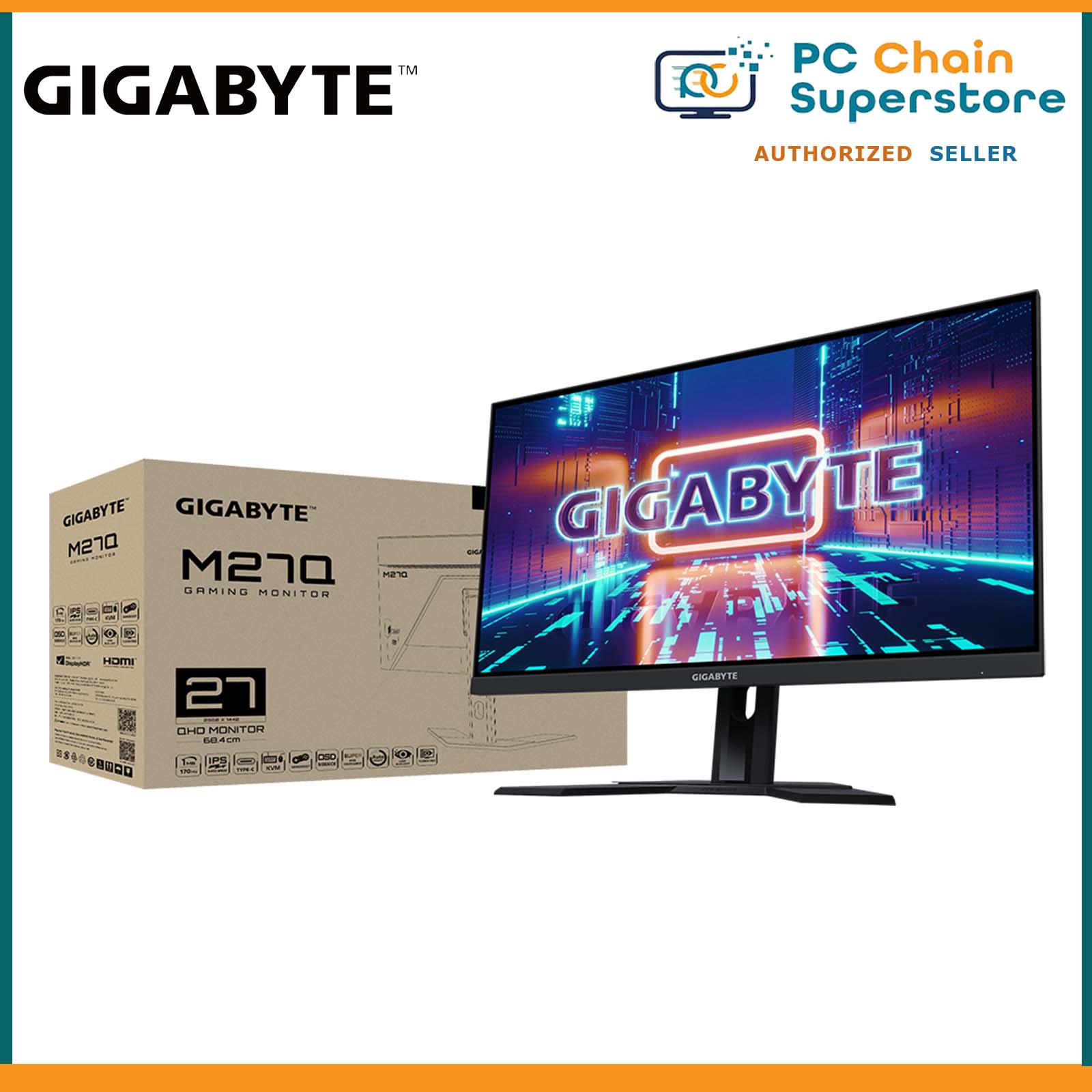 Gigabyte M27Q V2 Rev 2.0 / M27Q P KVM Gaming Monitor - 27" QHD IPS ...