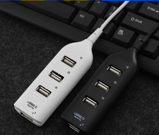 High Speed 4-Port USB 2.0 USB Hub Converter Adapter For Laptop PC ...