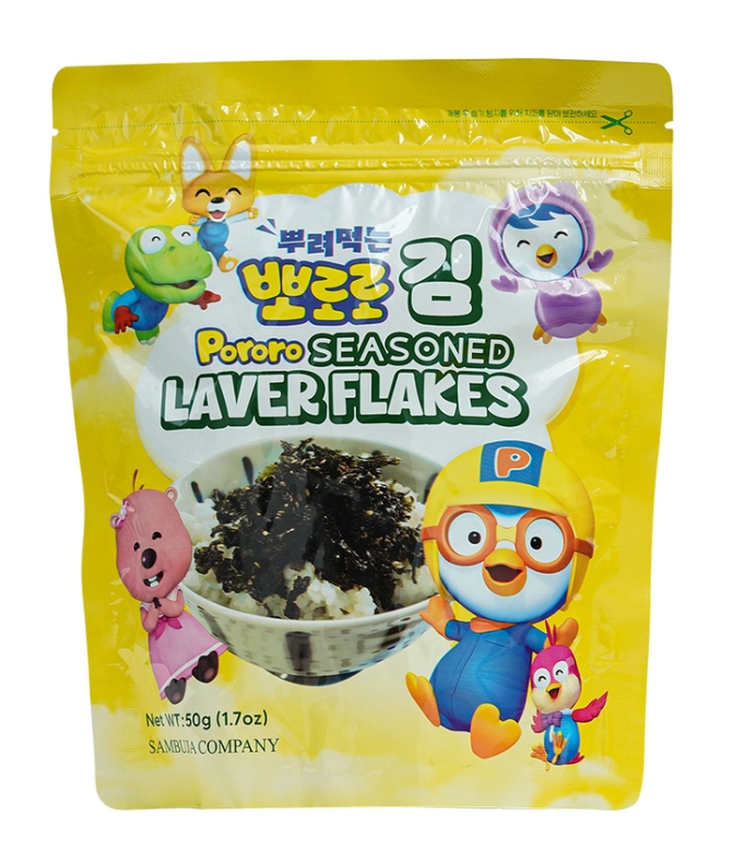 PORORO Seasoned Seaweed Laver Flakes (SAMBUJA) 50g*pack / Made in Korea ...