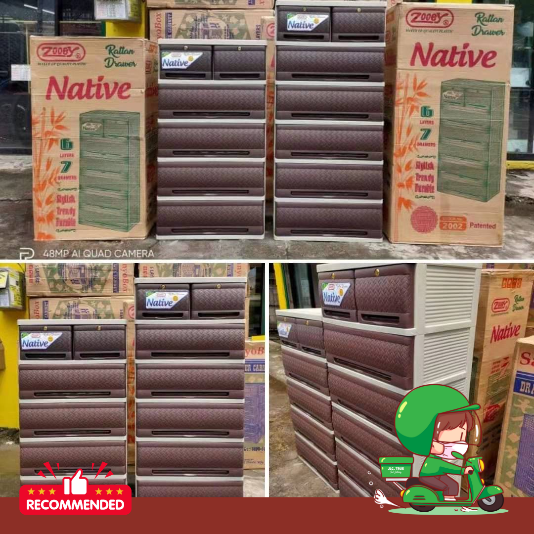 Zooey Native Rattan Drawers 6 Layer & 5LAYER Stock No. 2002-5L/Stock No ...