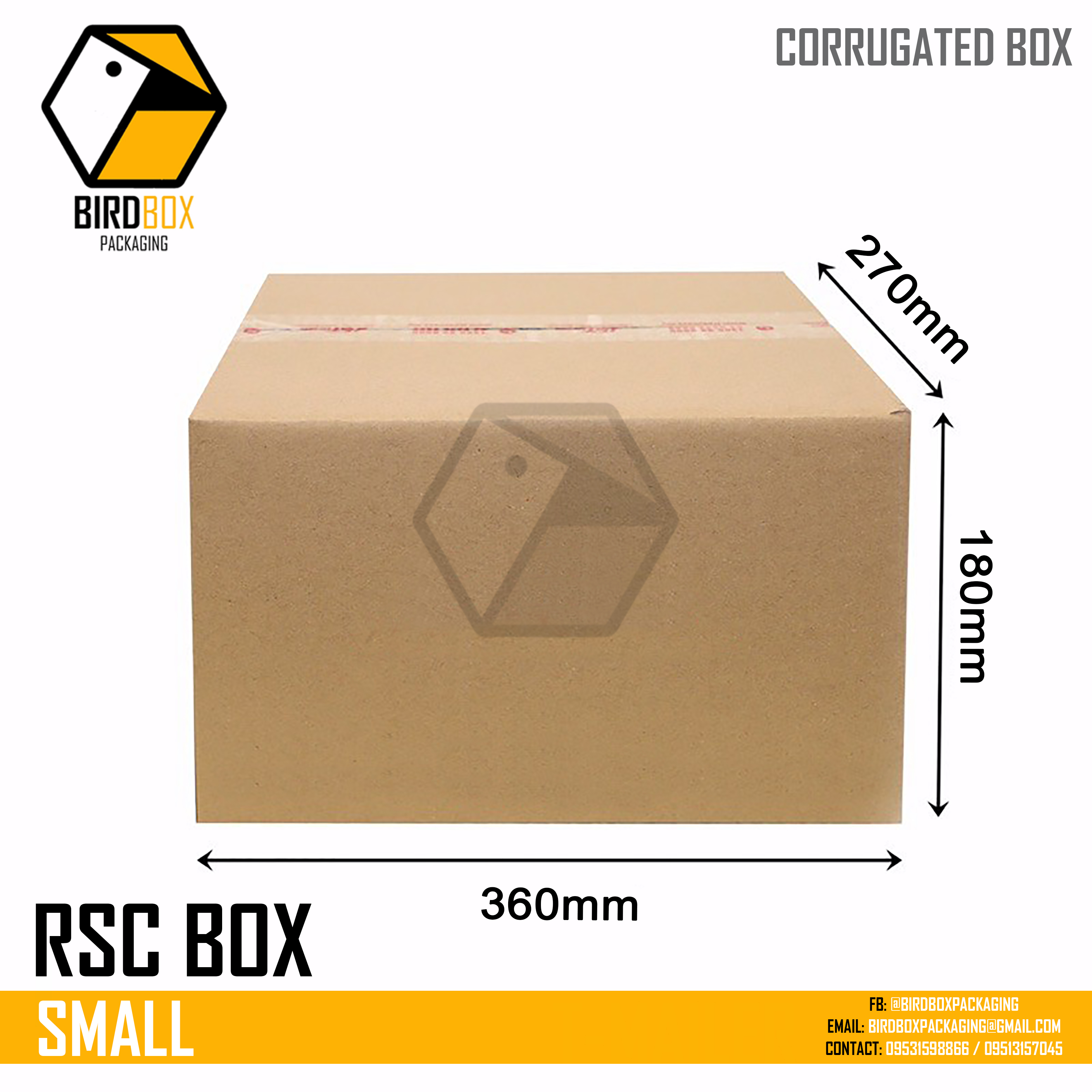 Birdbox J&T Size Corrugated Shipping Boxes I RSC I MINIMALIST I CARGO I ...