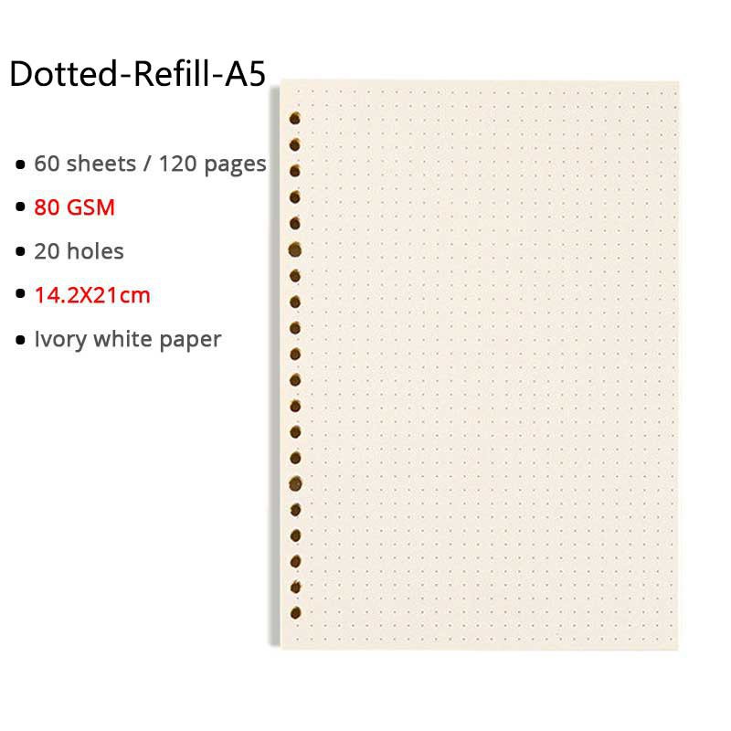 【on hand】Loose-leaf notebook notepad inner core 20 holes 26 holes diary ...