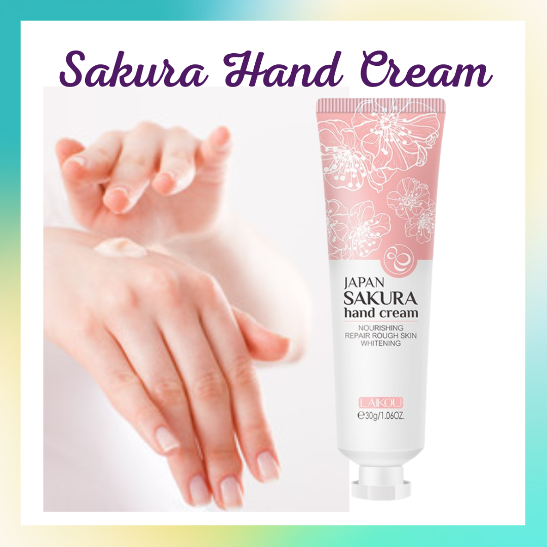 Sakura Hand Cream Moisturizer Japan Whitening Anti Aging Hand Cream for ...
