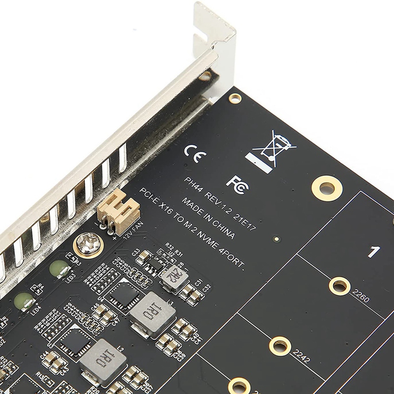 【In stock】4 Port M.2 NVMe SSD to PCIE X16M Key Hard Drive Converter ...
