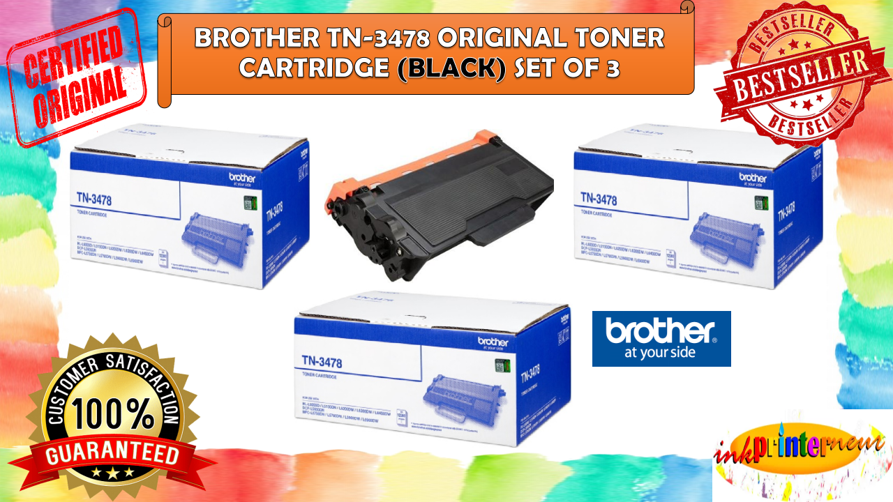 BROTHER TN-3478 ORIGINAL TONER CARTRIDGE (BLACK) SET OF 3 | Lazada PH