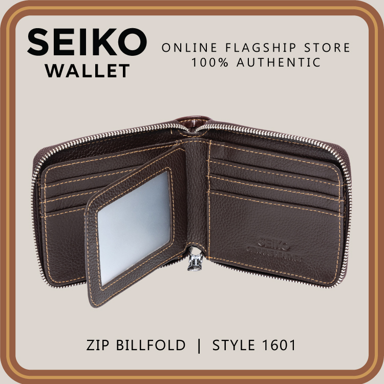 Seiko Wallet - Genuine Leather Zip Billfold 1601 | Lazada PH