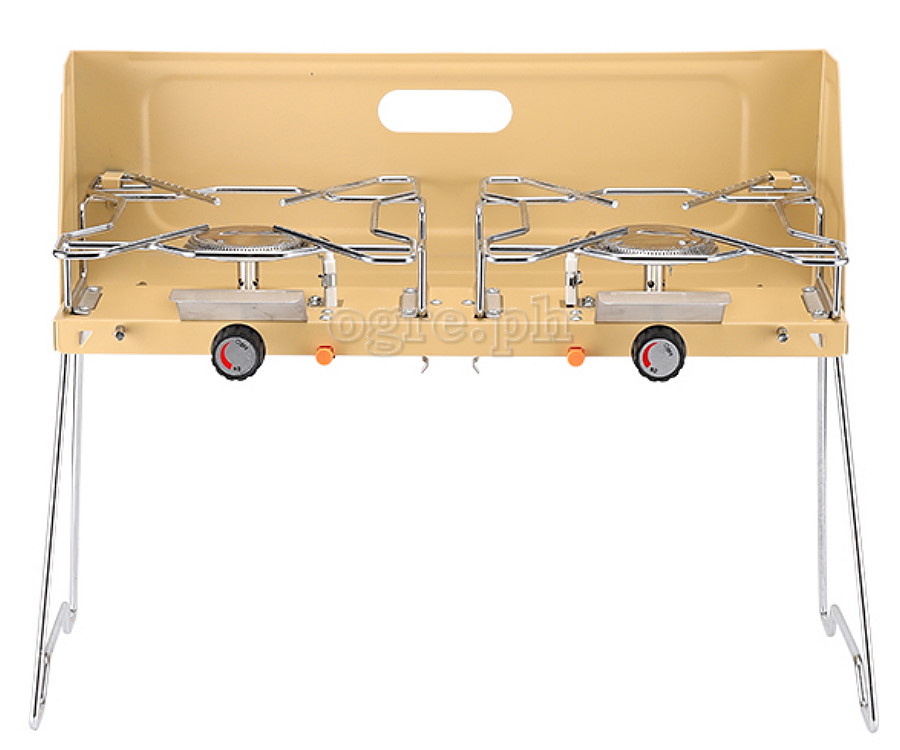 Portable 2-Burner Butane Stove with Folding Lid and Stand | Lazada PH