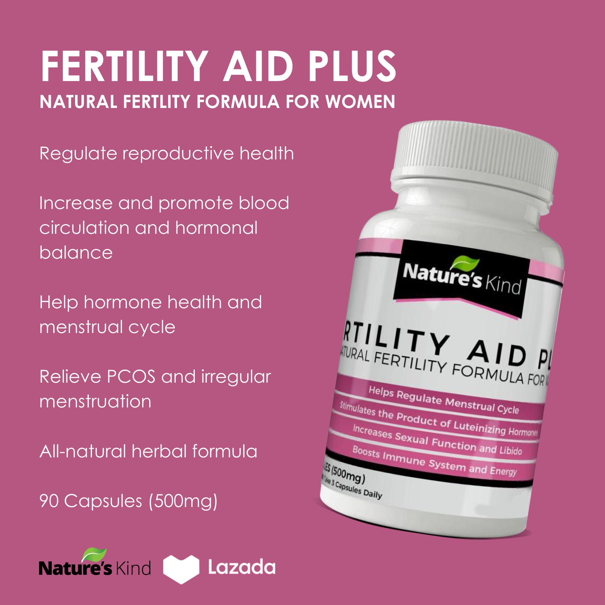 Fertility Aid Plus for Women - FerteeAid Pregnant Formula for Females ...