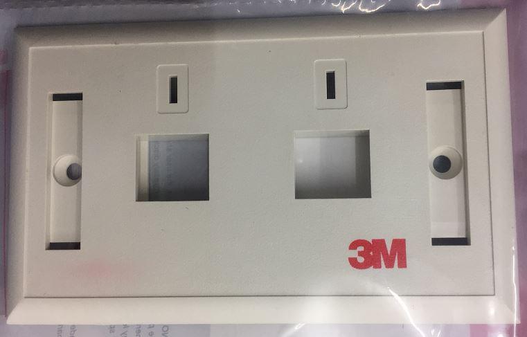 3M RJ-45 Volition U.S. Faceplate face plate panel double port 2-Port IO ...