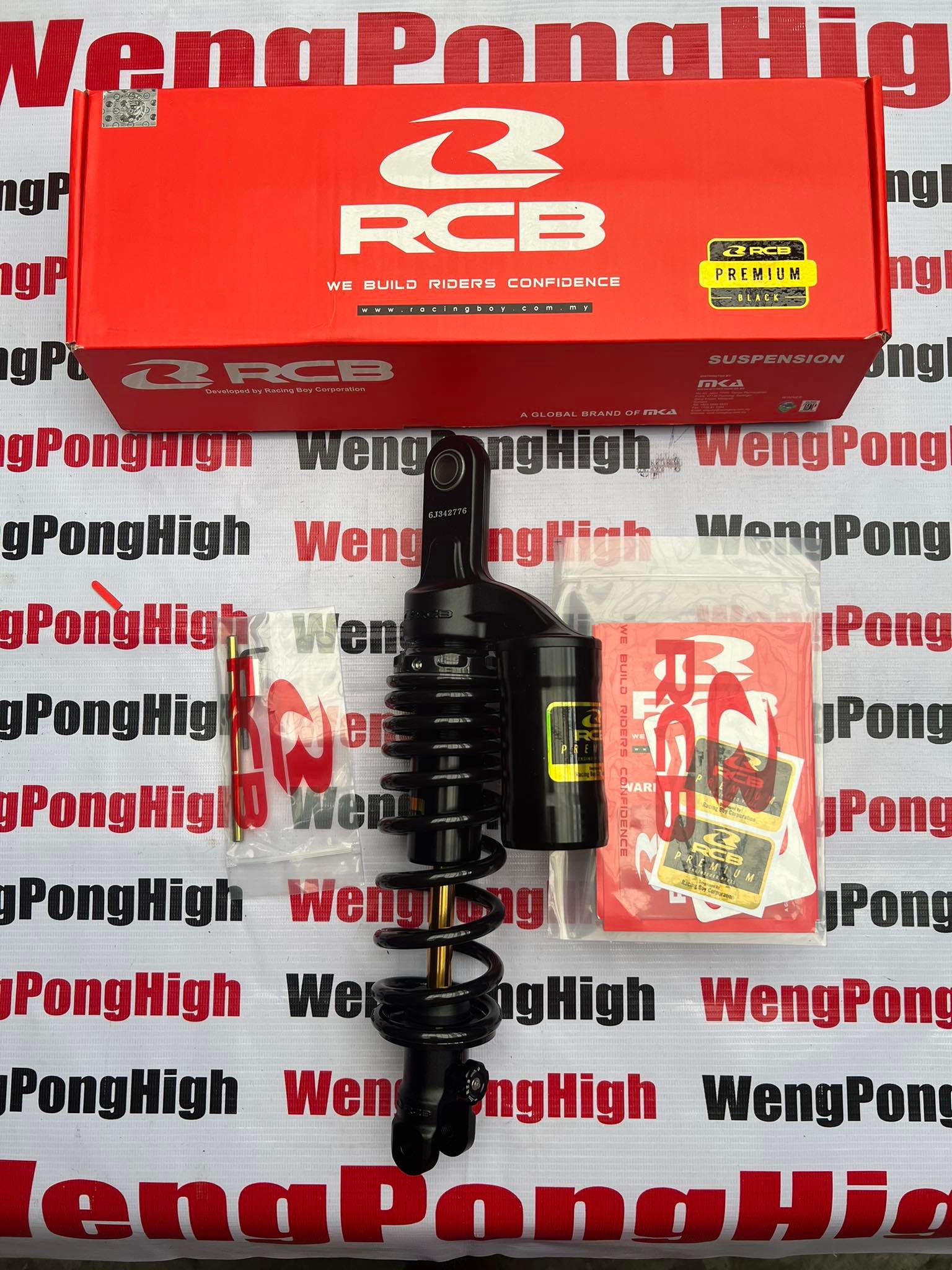 RCB REAR SHOCK CLICK125I / CLICK150I 330MM MB2+SERIES ADJUSTABLE ...