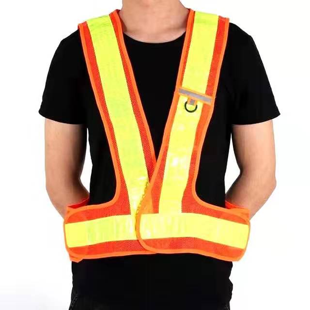 Reflective safety net vest can be adjusted, with ID holder, reflective ...