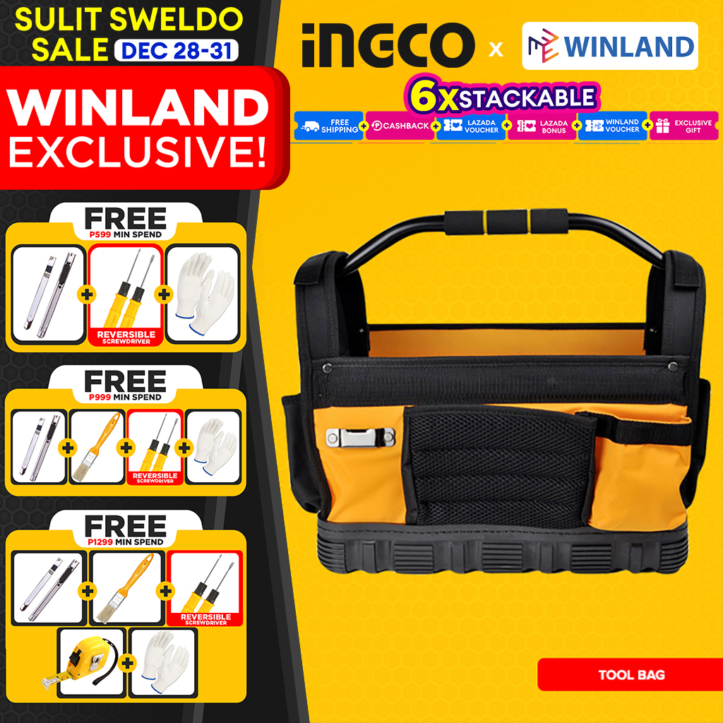 INGCO by Winland Tool Bag Tool Kit Tool Storage Tool Box 16inches ...