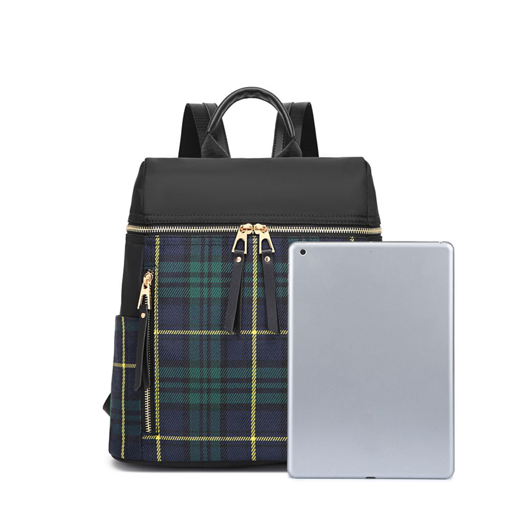 Sea Choice The New Plaid Fabric Backpack Fashion All-match Travel ...