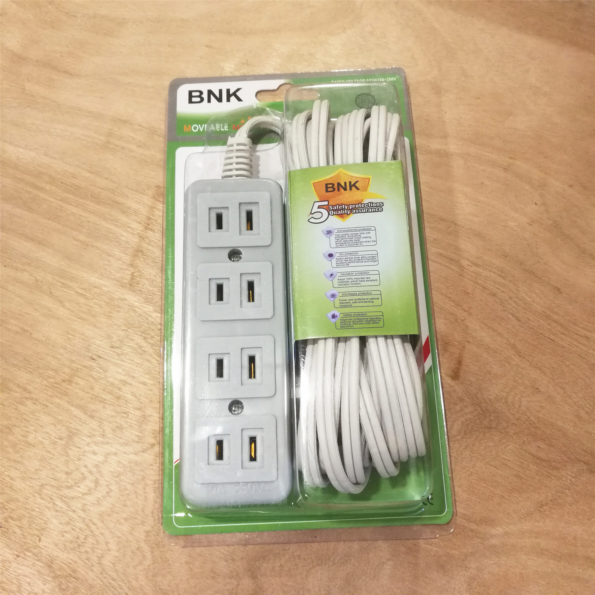 extension cord 4gang 5m (round & flat holes) | Lazada PH