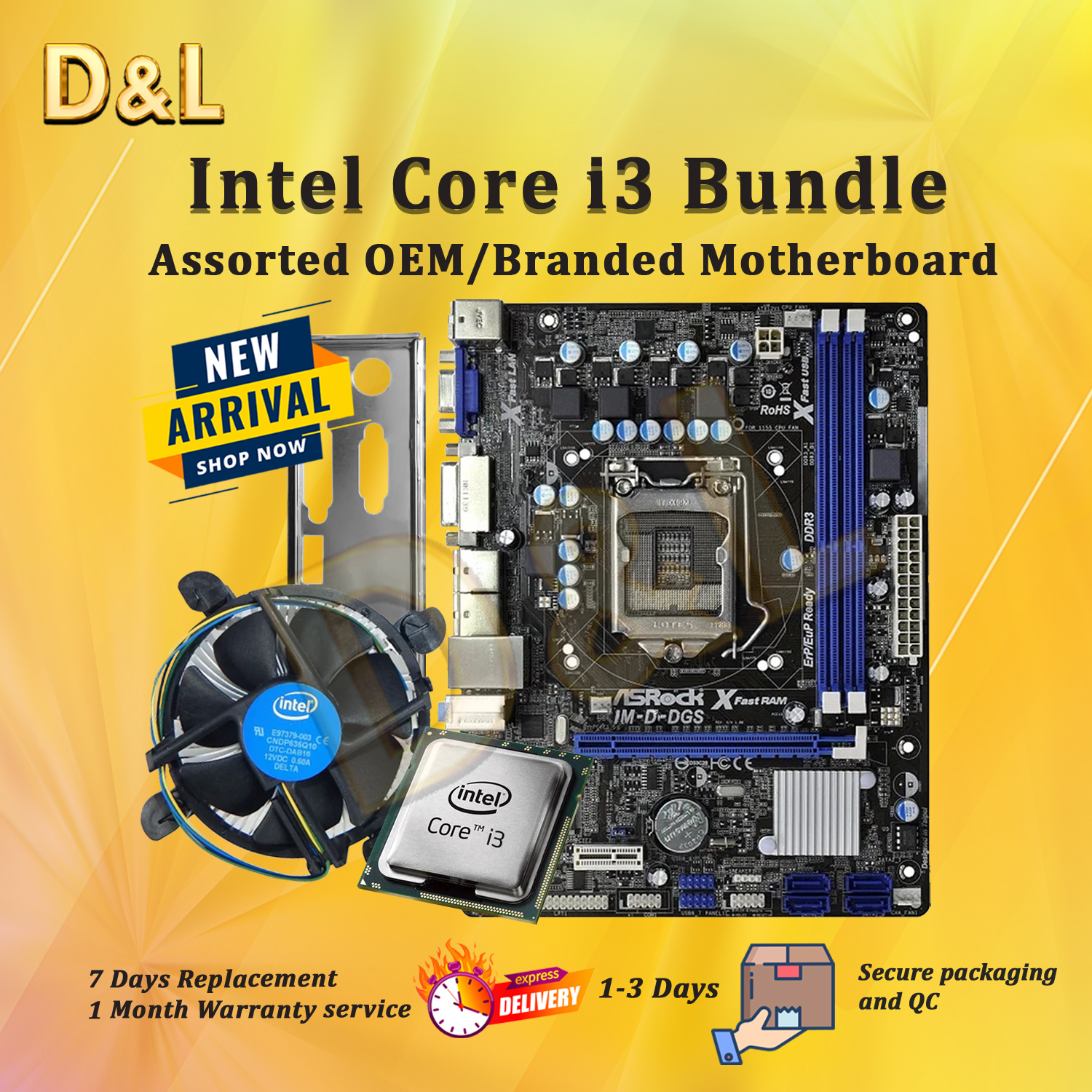 Gaming Bundle Package Intel i3 1st / 8th Gen(motherboard/Heatsink fan ...