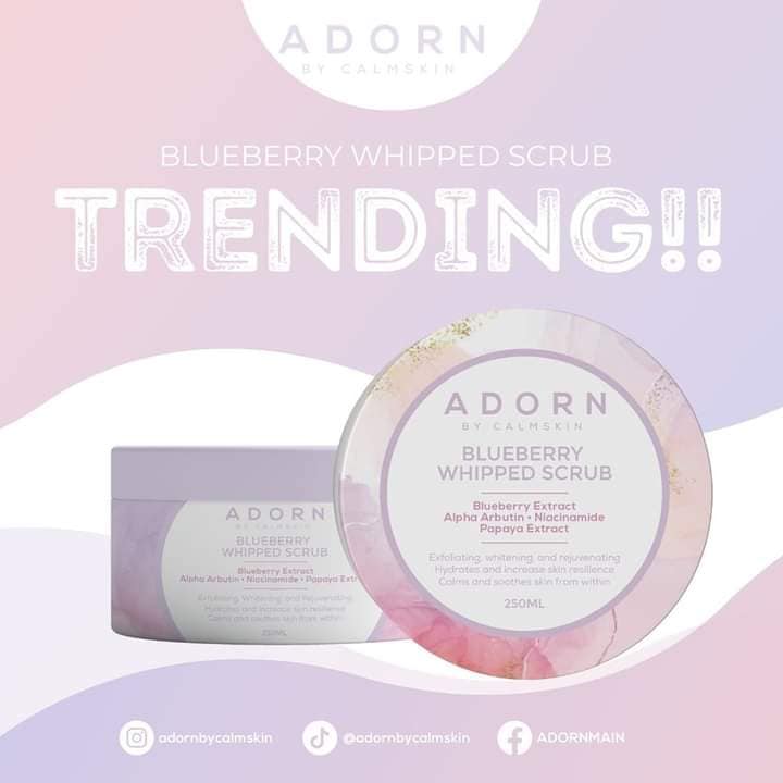 ADORN BY CALM SKIN BLUEBERRY WHIPPED SCRUB | Lazada PH