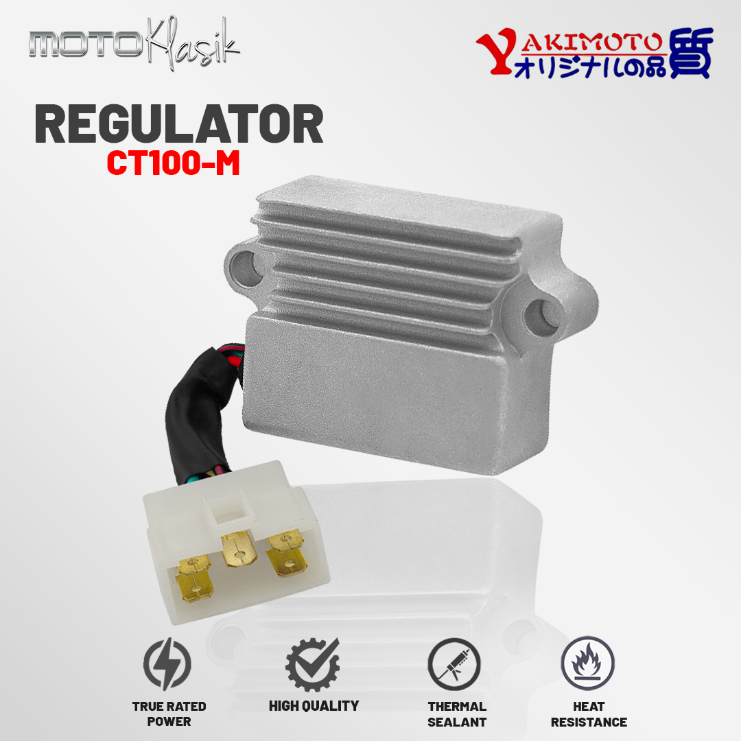 YAKIMOTO REGULATOR / RECTIFIER 5PINS / 5 WIRES FOR KAWASAKI CT100 ...