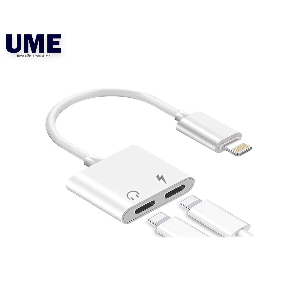 Dual Light-ning Audio & Charge Adapter, 2 in 1 Headphones Adapter 4 in ...