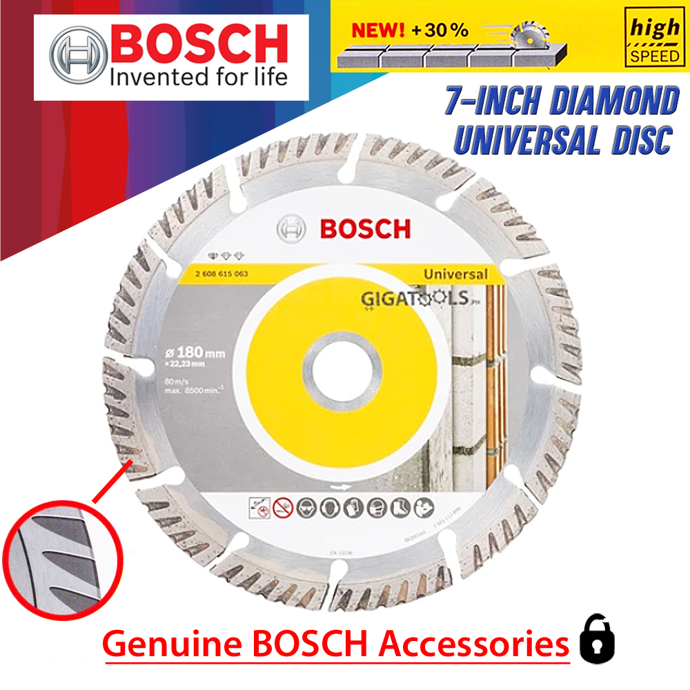 Bosch 7-inch (180mm) High Speed Diamond Cutting Disc Universal for ...