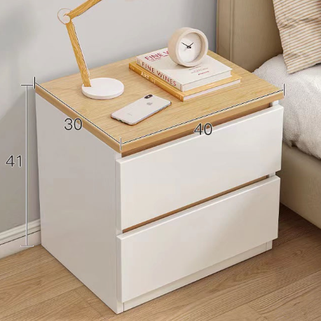 TENDO Simple Wooden Nightstand Nordic Bedside Table with Darwer ...