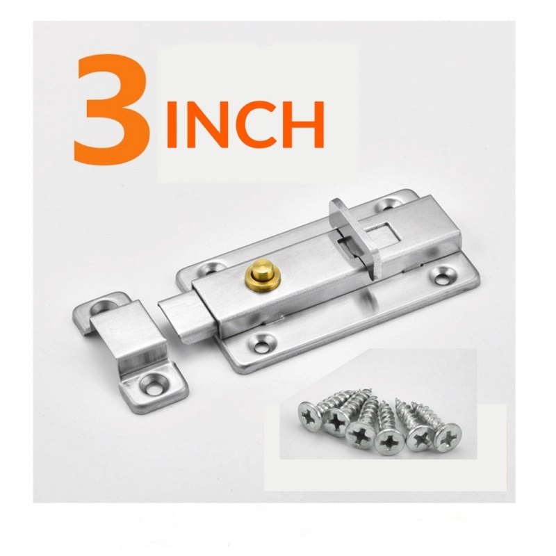 Heavy Duty Stainless Steel Security Safety Door Lock Spring Automatic ...