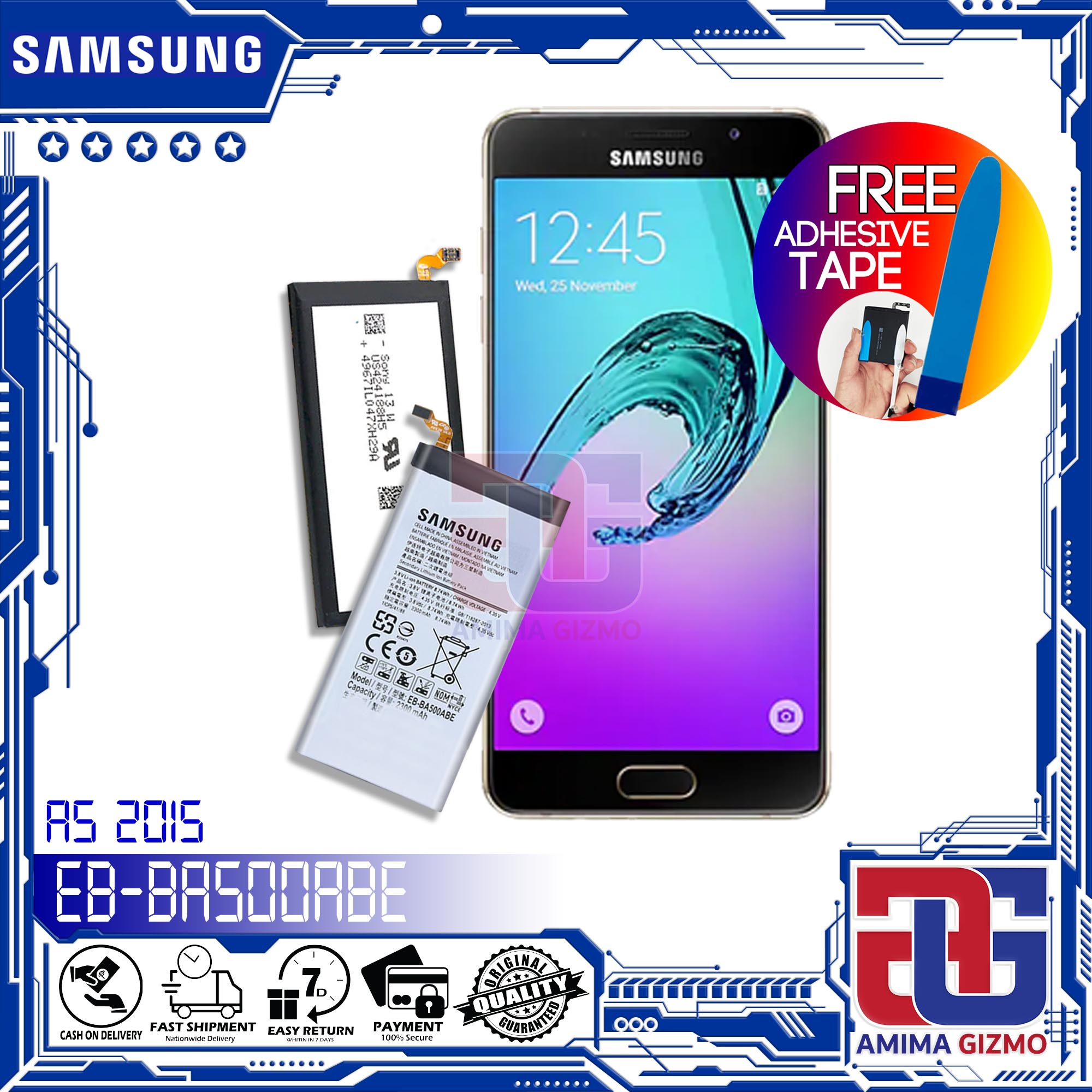 Samsung Galaxy A5 2015 Battery Original Quality and Capacity Model EB ...