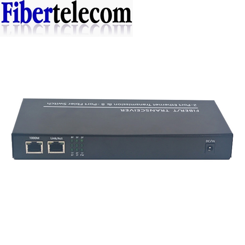 Fiber Optical Switch 8 SC 2 1000M RJ45 Industrial Grade Gigabit ...