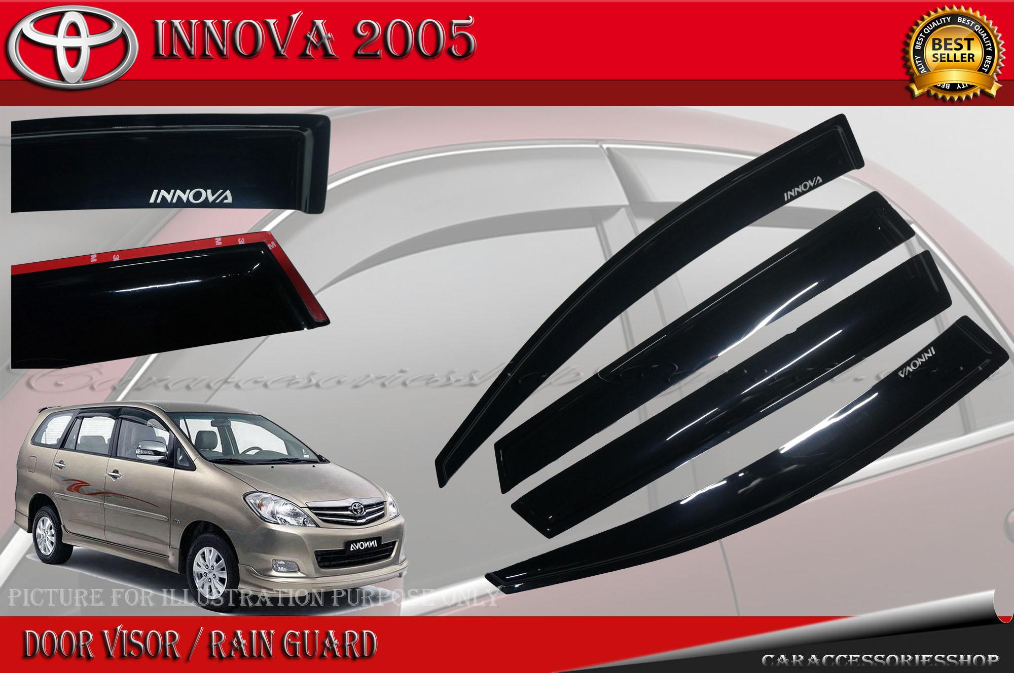 TOYOTA INNOVA 2005 UP CAR RAIN / WIND / DOOR VISOR SIDE WINDOW ...